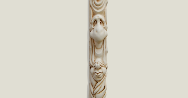 Ghost column hanging (right)-ivory, 79 cm